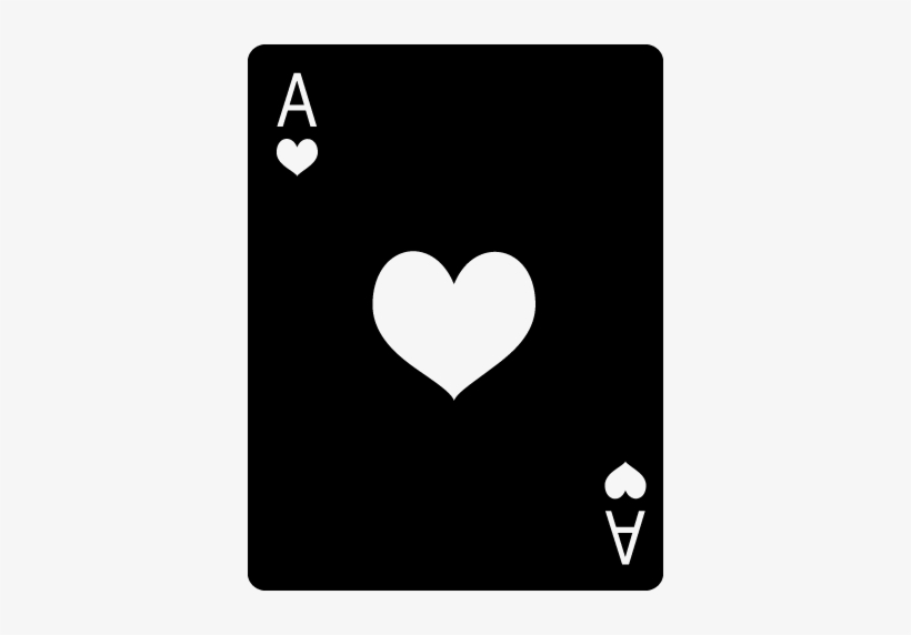 Download Transparent Ace Hearts Card Blackboard Sticker - Ace Of Hearts ...