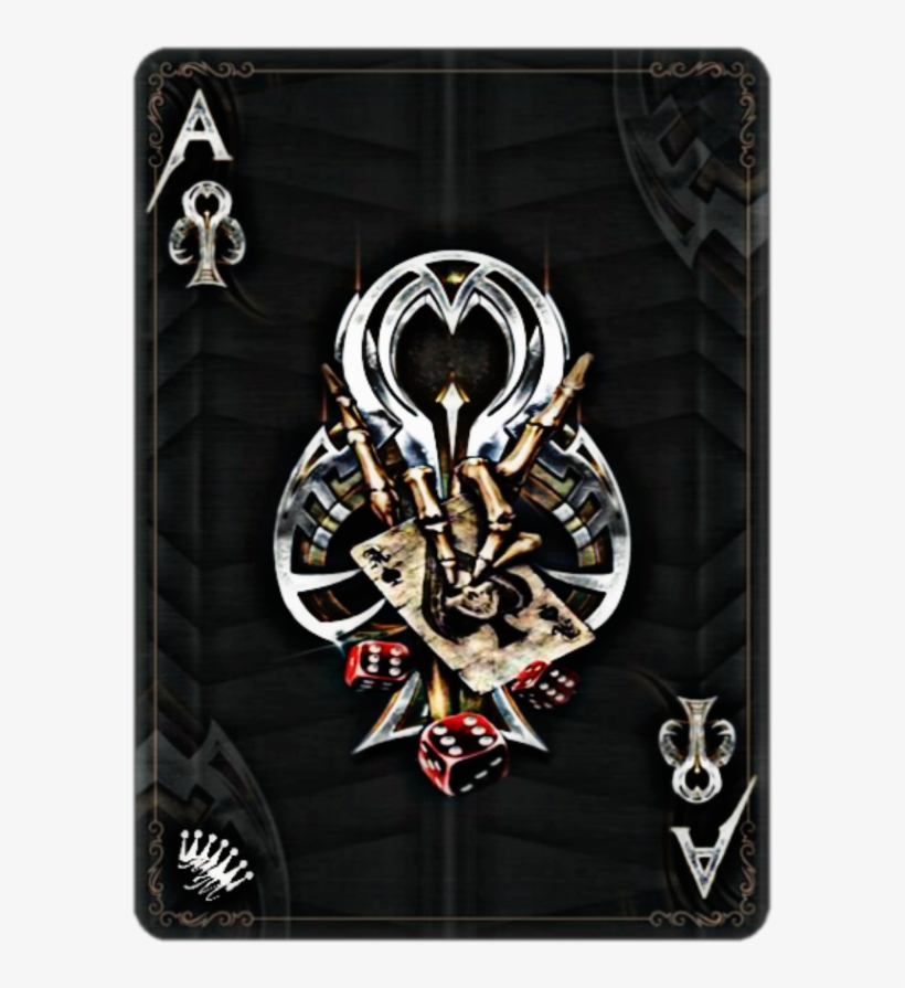 Skull Card Ace Playingcard Hand Dice Skeleton Bones - Playing Card ...