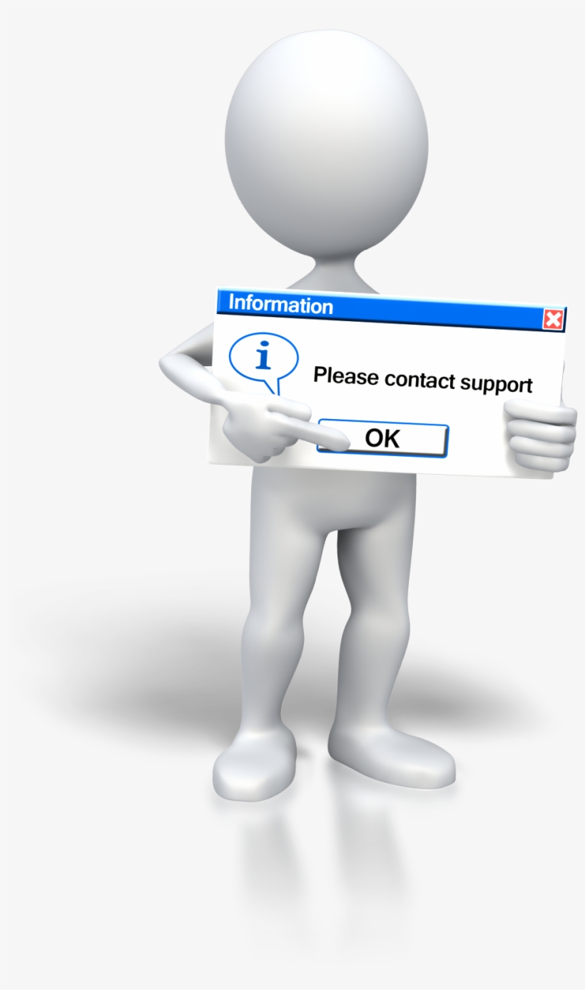 Stick Figure Contact Support Button 1600 Clr 5645 - Technical Support ...