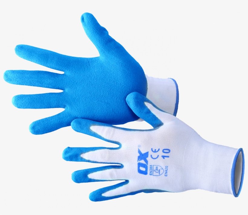Ox Polyester Lined Nitrile Glove - 1500x1500 PNG Download - PNGkit