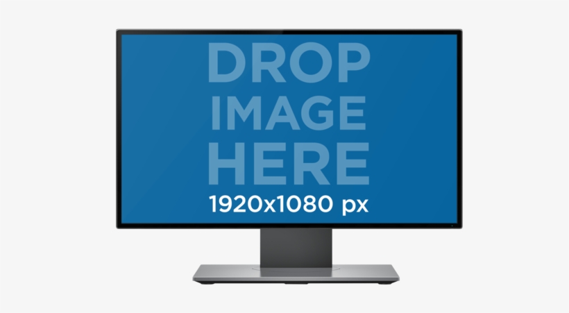 Single Desktop Mockup In Front View Over A Png Background - Computer ...
