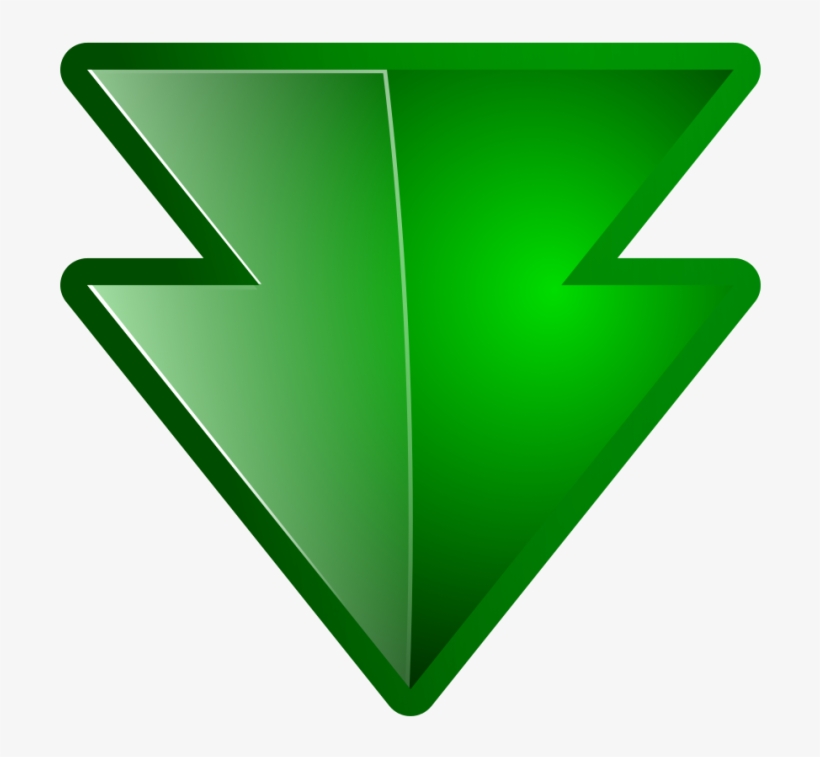 Down Arrow Green - Triangle - 862x862 PNG Download - PNGkit