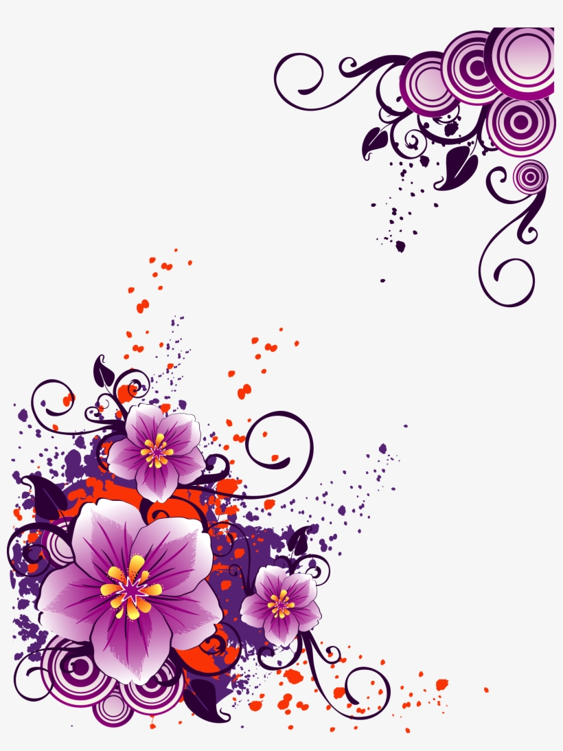Vector Flower Border Design