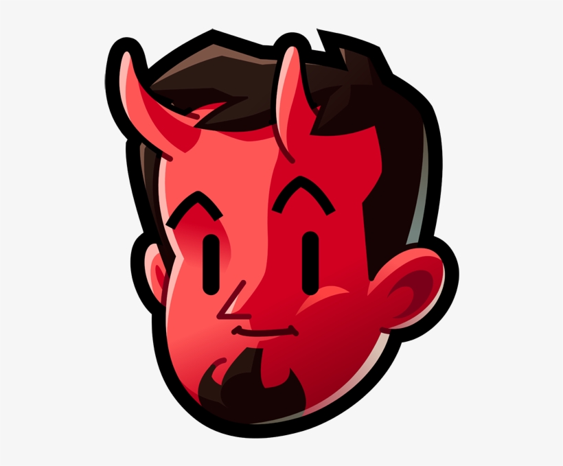Download Transparent Devil Icon Red Head Cartoon Face Hell Satan Devil ...