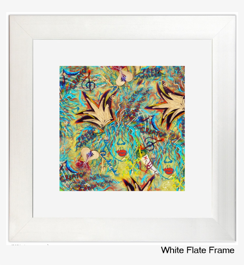 Untamable Collage Monarch White Flat Frame - Motif - 864x864 PNG ...