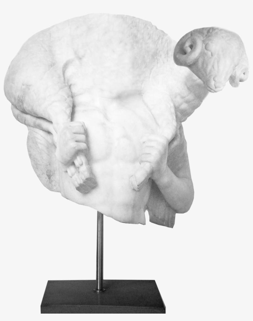 Noman Head But Lamb Head Sleeps - Hermes Kriophoros - 1000x1111 PNG ...