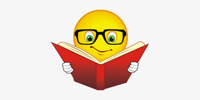 Reading Smiley - 401x330 PNG Download - PNGkit