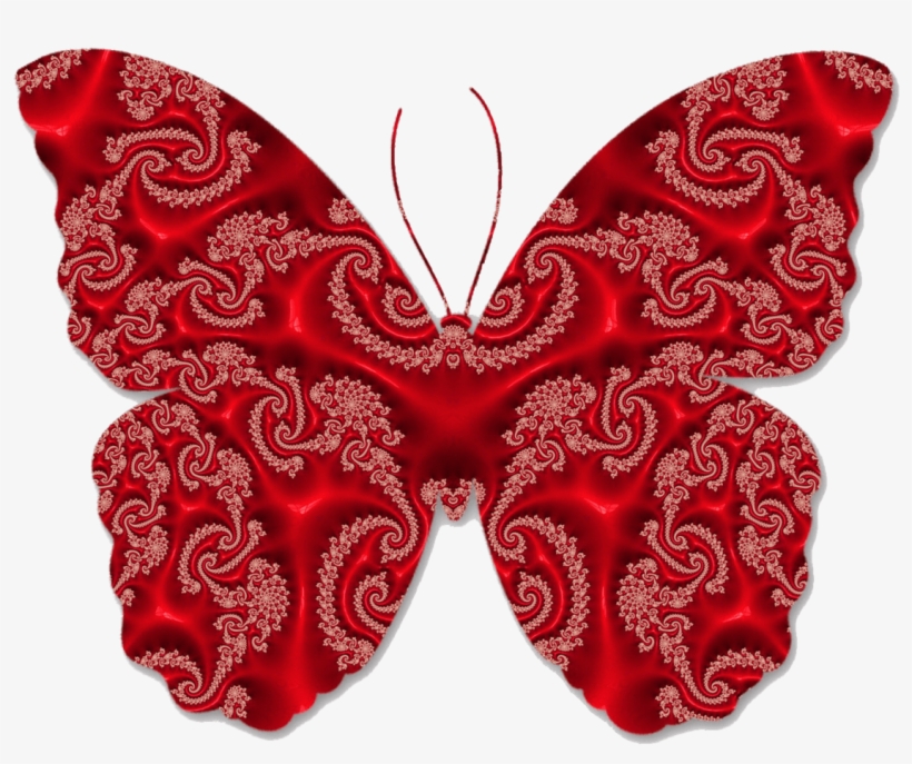 Butterfly Red Lace - Butterfly - 1280x1280 PNG Download - PNGkit