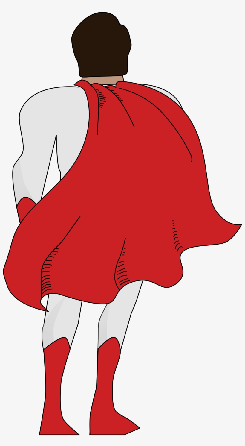 Red Cape Clip Art - Back Of A Superhero - 1357x2400 PNG Download - PNGkit
