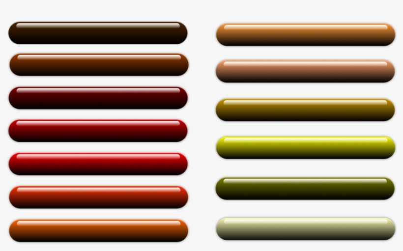 Button, Icon, Oblong, Shiny, Red, Brown, Orange, Yellow - ปุ่ม กด สี ...