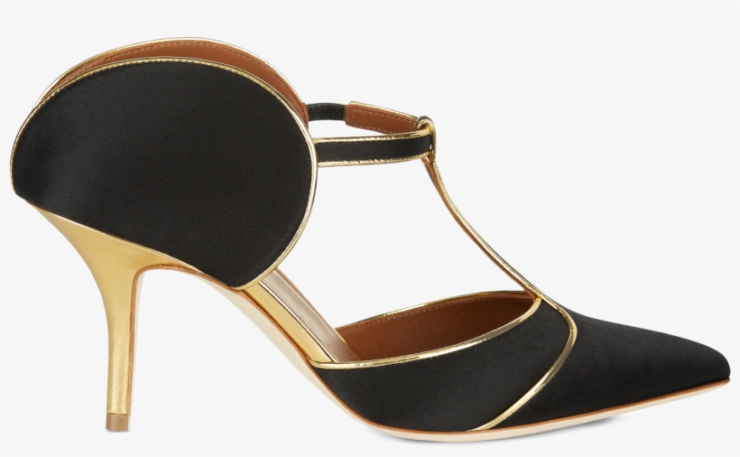 Black Satin Gold Mirror Nappa - Basic Pump - 1600x1600 PNG Download ...