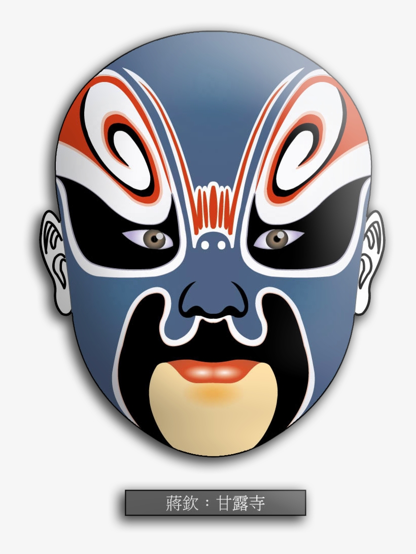 Beijing Opera Mask - 甘露 寺 脸谱 - 820x1050 PNG Download - PNGkit