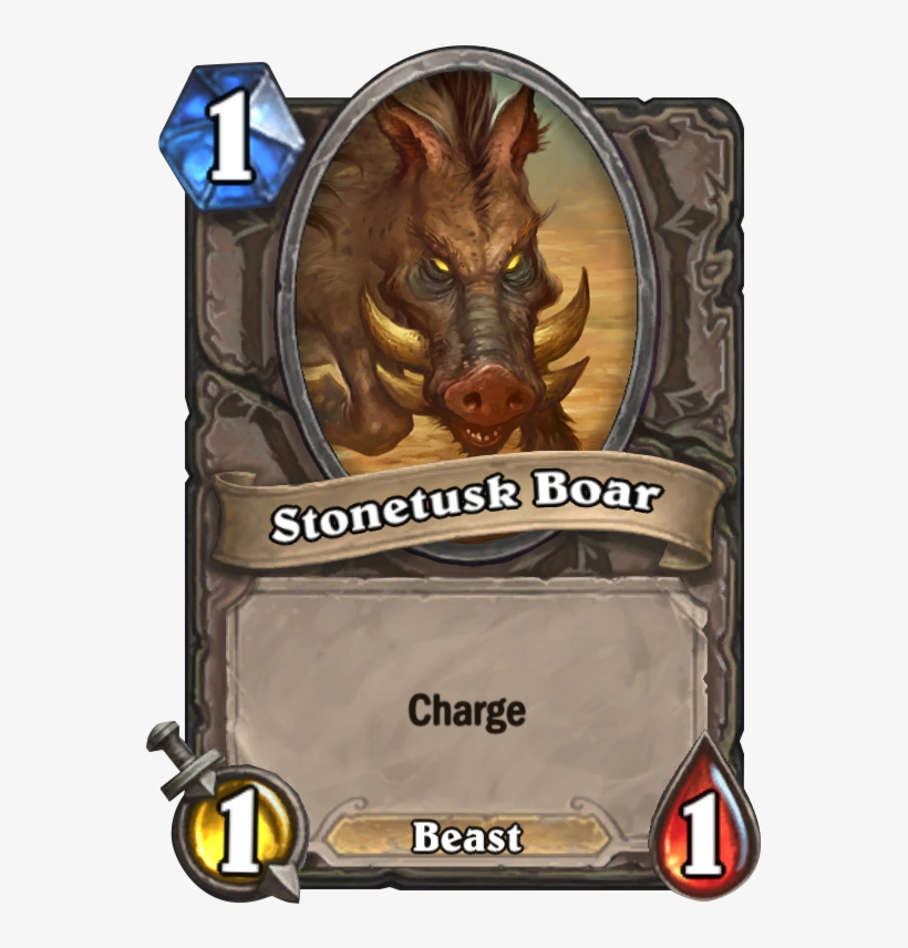Stonetusk Boar Card - Hearthstone Card - 567x811 PNG Download - PNGkit