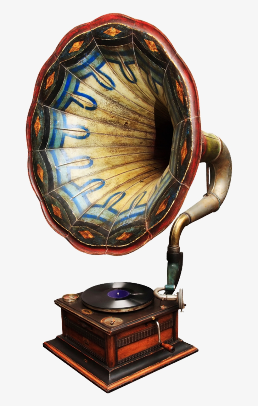 Phonograph - > - Gramophone - 658x1210 PNG Download - PNGkit