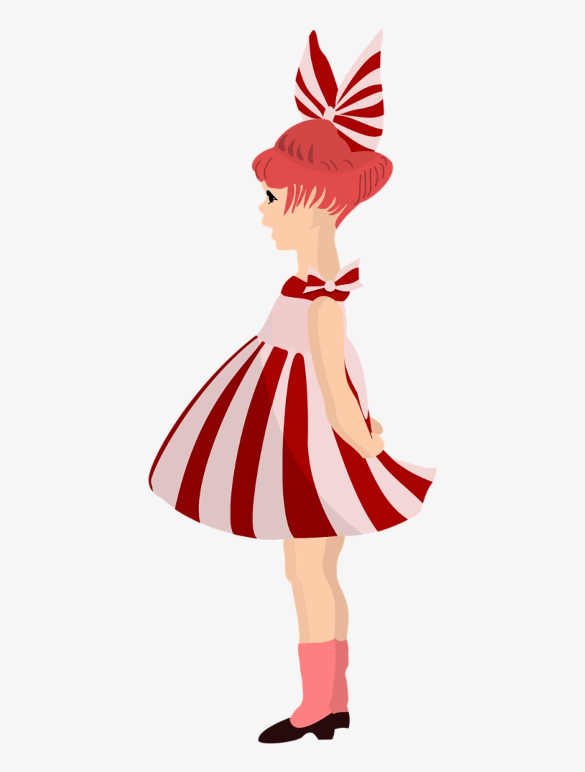 Ribbon,girl,red Ribbon, - Illustration - 500x1000 PNG Download - PNGkit