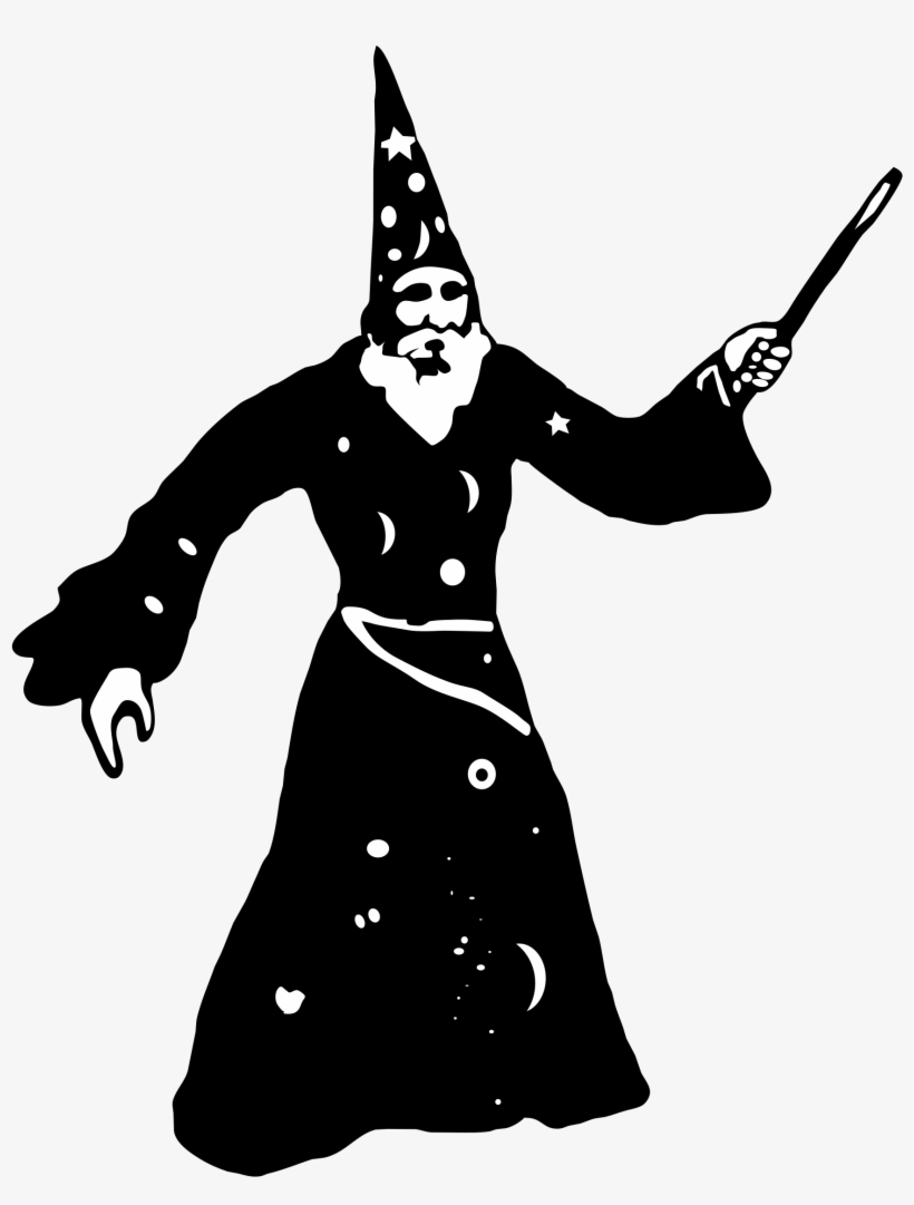 Wizard Logo Png Transparent - Wizard Clipart Black And White ...