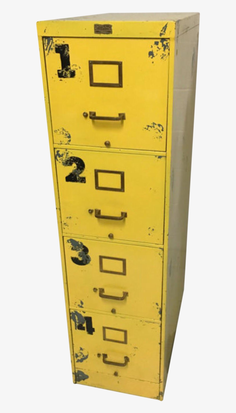Vintage Yellow File Cabinet With Numbers Chairish - Locker - 634x1503 ...