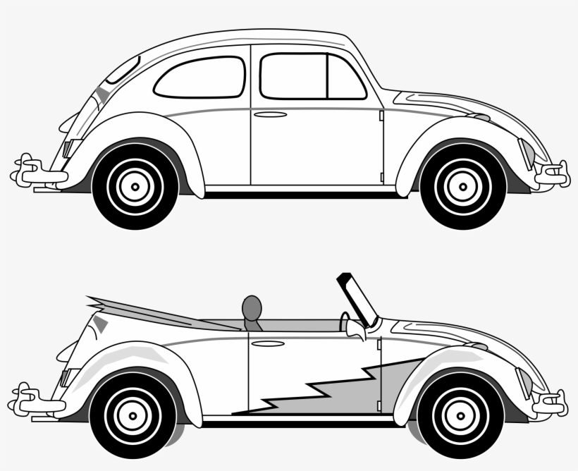 Volkswagen Clipart Outline Car - Vw Beetle Clipart - 2369x1816 PNG Download - PNGkit