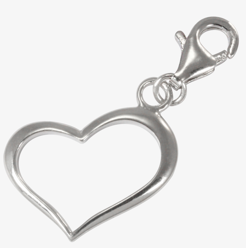 Sterling Silver Open Heart Clip On Charm - Locket - 2224x2004 PNG ...