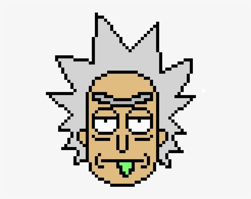 Rick - Rick And Morty Pixel Art - 580x630 PNG Download - PNGkit