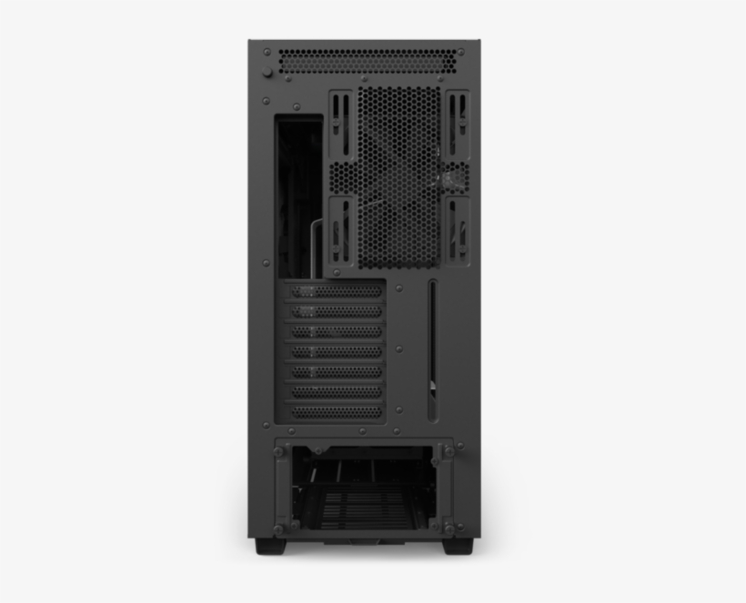 Nzxt H700 Mid Tower Computer Case - Nzxt H700i Back - 600x600 PNG ...