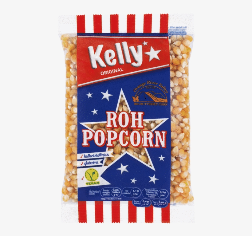 Verpackung Von Kelly Raw Popcorn - Kelly's - 500x740 PNG Download - PNGkit