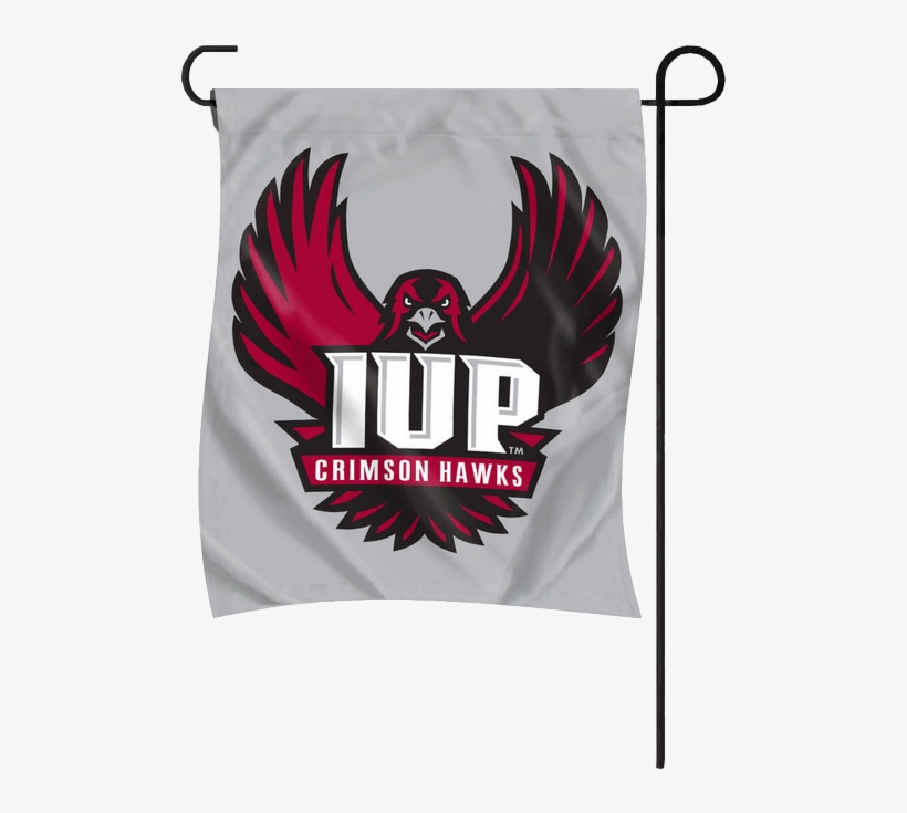 Garden Flag, Gray, Full Hawk Logo - Iup Crimson Hawk - 514x674 PNG ...