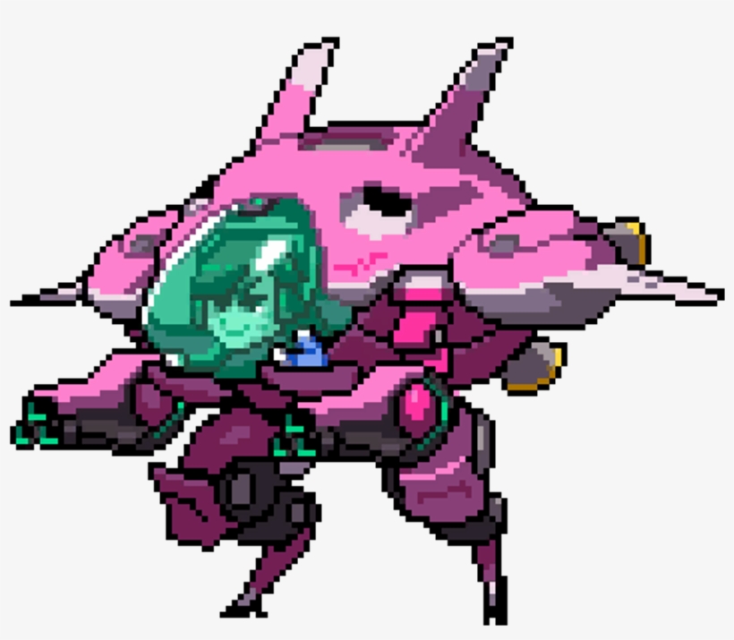 Overwatch D Va Pixel Spray - 1024x1024 PNG Download - PNGkit