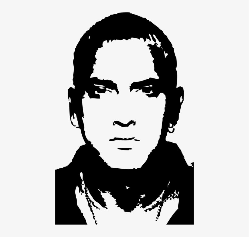 Stickers Eminem - Eminem Black N White - 458x700 PNG Download - PNGkit