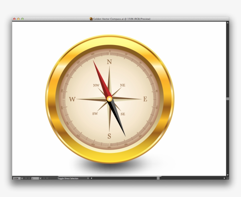 Golden Vector Compass - Free Vector Compass - 1294x999 PNG Download ...
