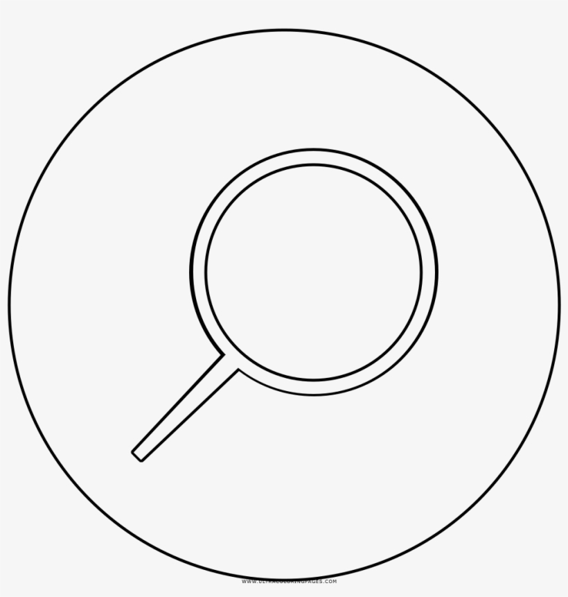 Download Transparent Search Button Coloring Page - Circle - PNGkit