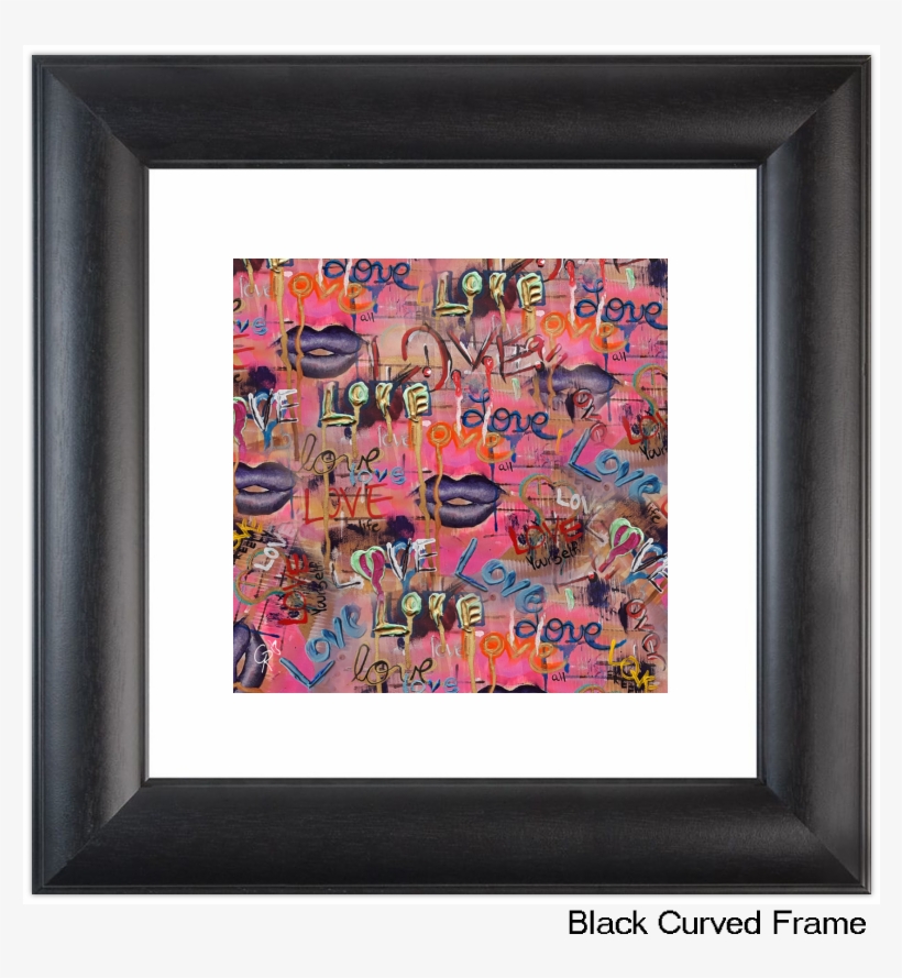 Love Black Curved Frame - Picture Frame - 864x864 PNG Download - PNGkit