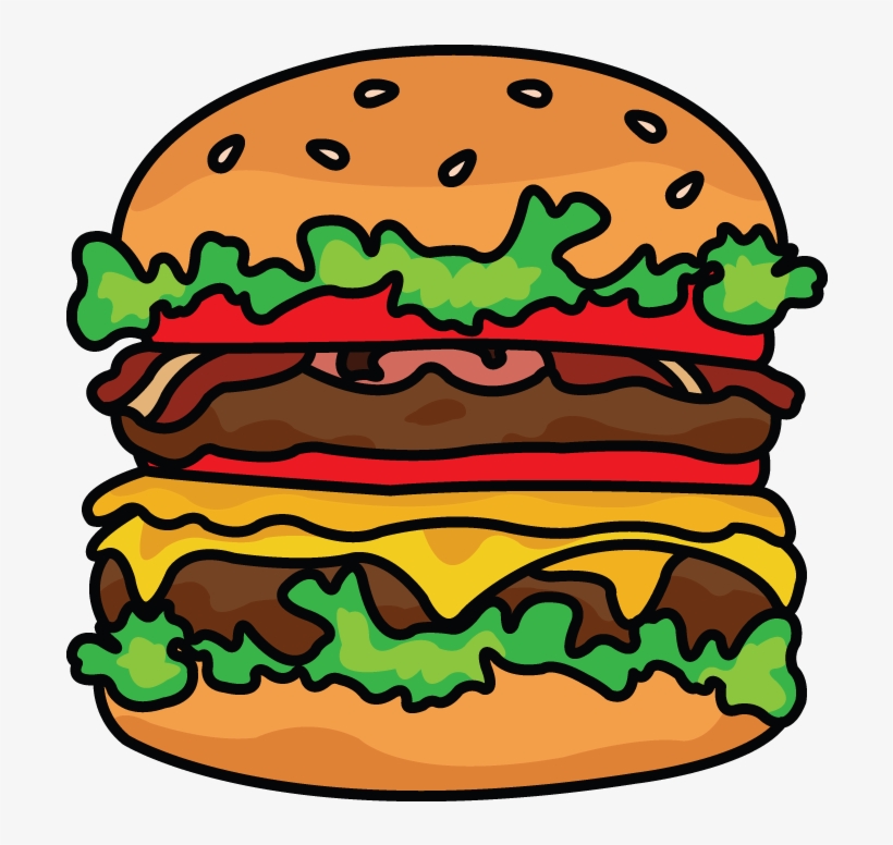 Drawn Burger Easy Food - Burger Drawings - 720x1280 PNG Download - PNGkit