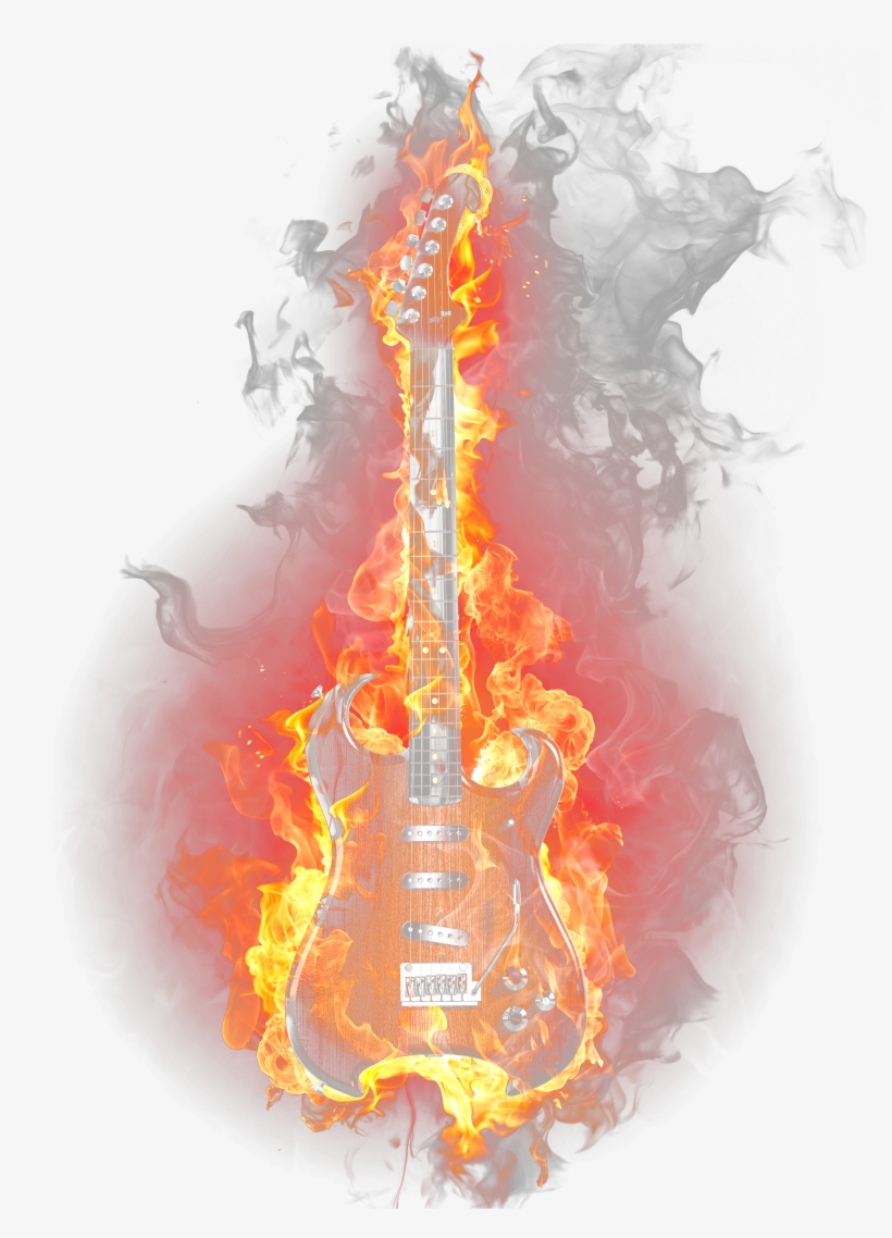 Fire Light Flame Guitar Burning Png Download Free Clipart - 4620x6160 ...