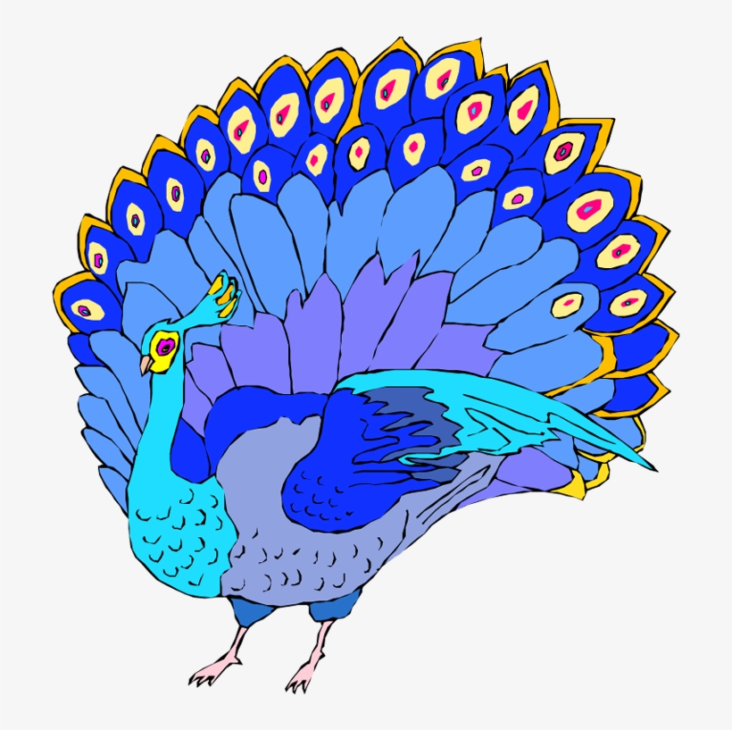 Free Peacock Clipart - Clip Art Blue Peacock - 719x750 PNG Download ...