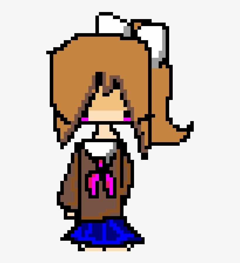 Monika From Ddlc - Cartoon - 1200x1200 PNG Download - PNGkit