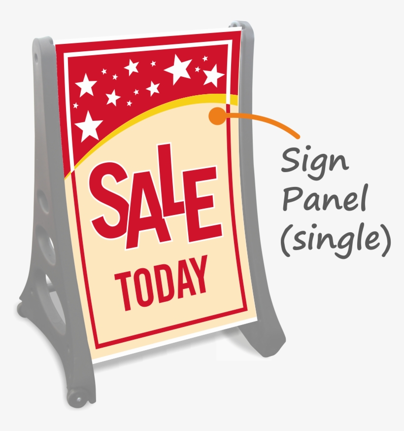 A-frame Portable Sidewalk Sign - Poster - 800x800 PNG Download - PNGkit