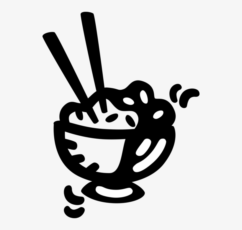 Vector Illustration Of Chinese Cuisine Bowl Of Rice - 532x700 PNG ...