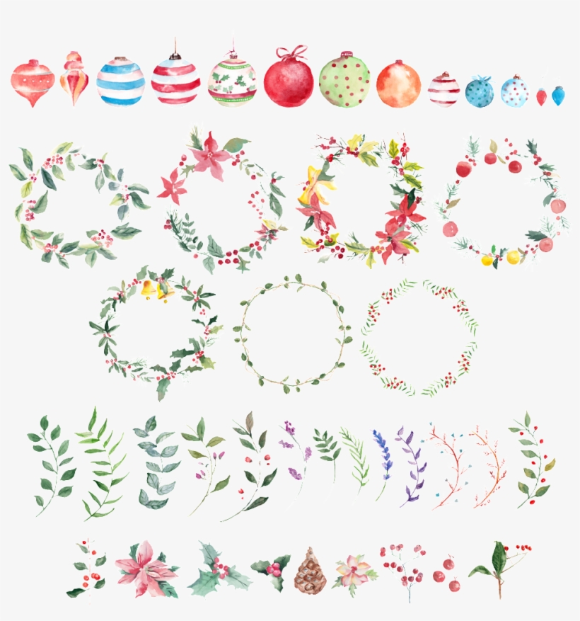 Fresh Colorful Ball Hand Painted Garland Decorative - 聖誕 節 卡片 手繪 ...