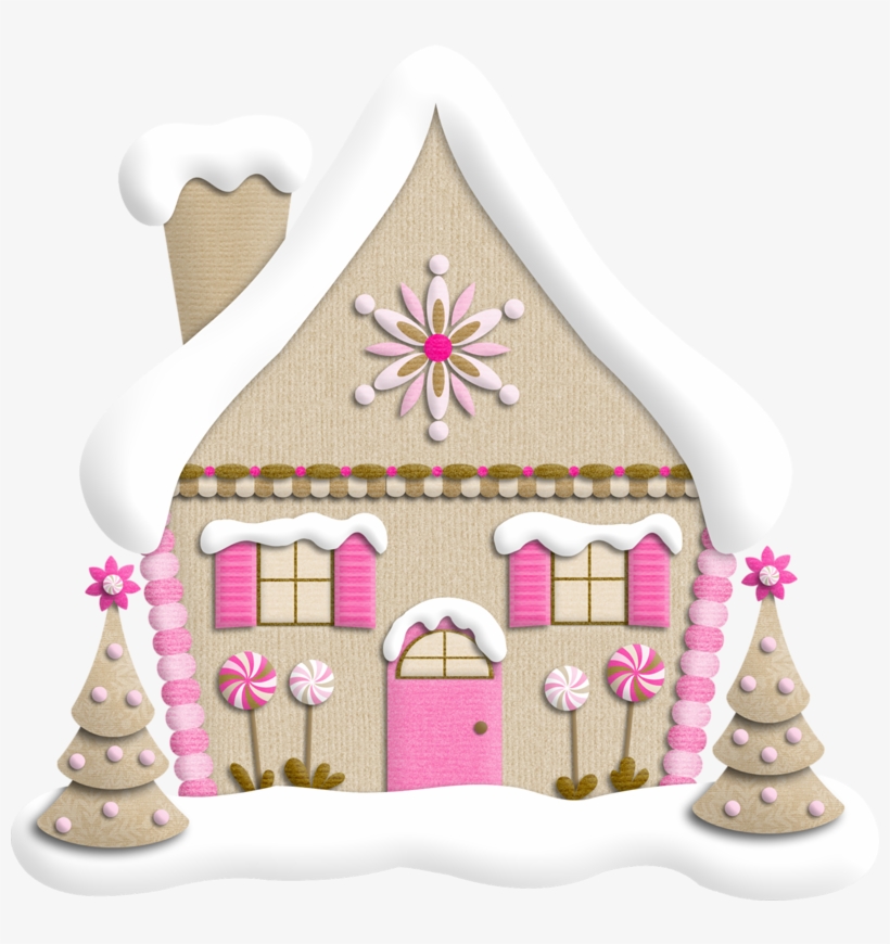 Pink Dessert Tree Christmas Card Free Hd Image Clipart - Pink ...