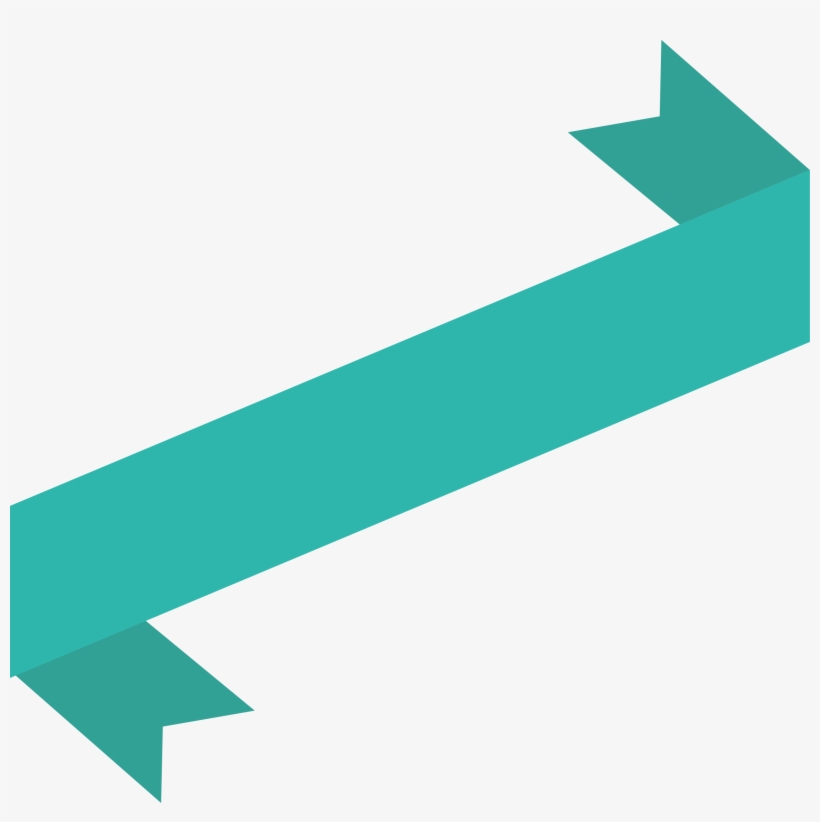 Diagonal Green Ribbon Banner With Opposite Fold Wedge - Parallel ...