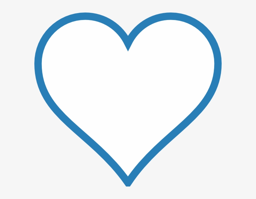 Blue Outline Heart Svg Clip Arts 600 X 557 Px - 600x557 PNG Download ...