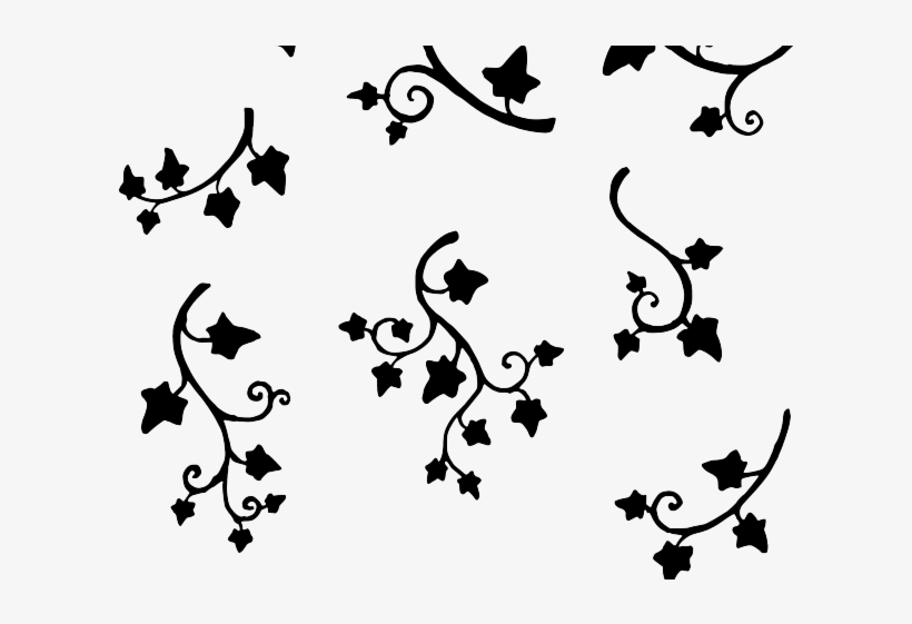 Drawn Ivy Vine Pattern - Ivy Silhouette - 640x480 PNG Download - PNGkit
