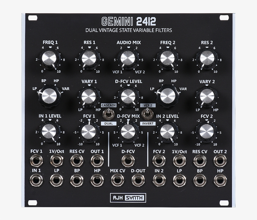 Gemini 2412 Dual Vintage State Variable Filters - Control Panel ...