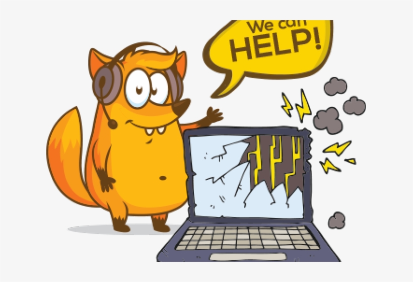 Cartoon Broken Computer - 640x480 PNG Download - PNGkit