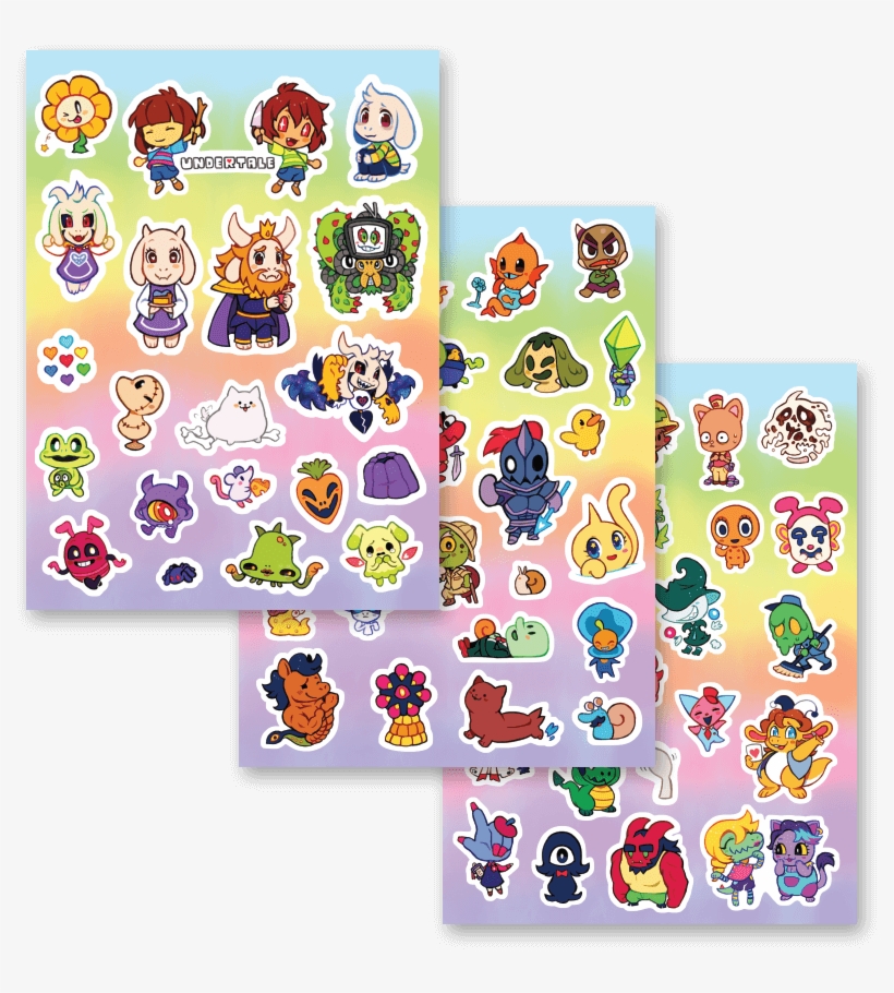 Undertale Sticker Sheet - 1024x1024 PNG Download - PNGkit