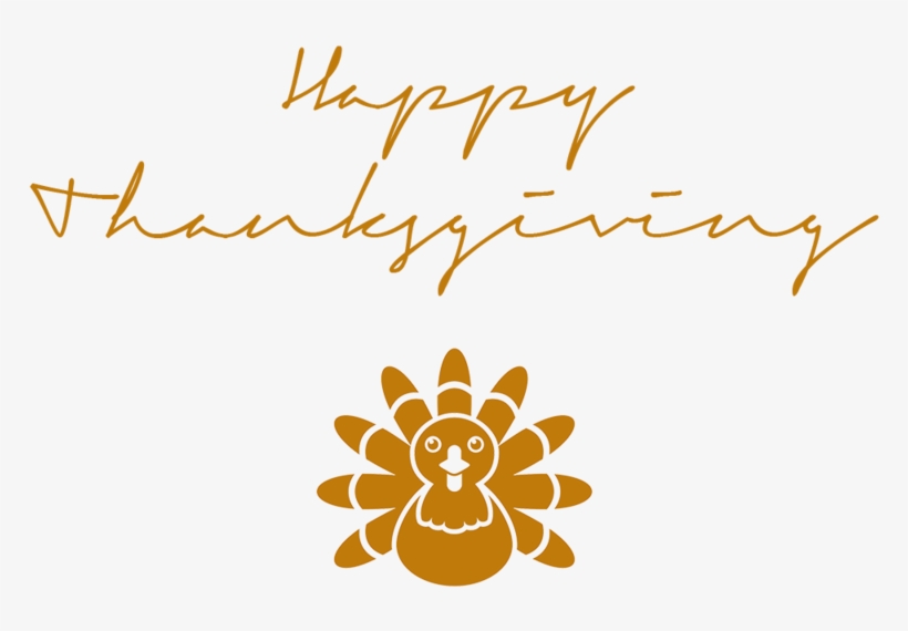 Happy Thanksgiving Signature Turkey Icon - Happy Thanksgiving Text Png ...
