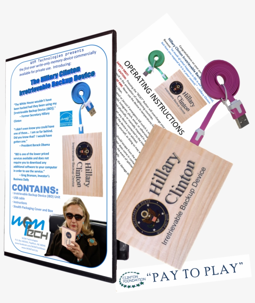 *hillary Clinton Irretrievable Backup Device - 910x1024 PNG Download ...