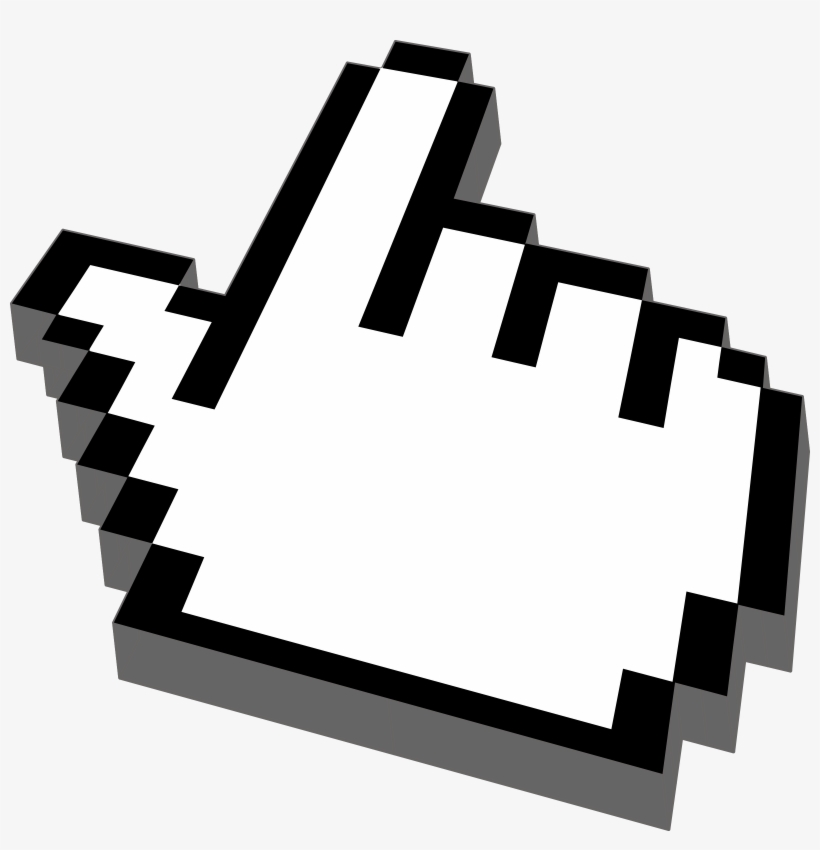 Mouse Cursor Click Clipart Gif - Hand Cursor - 600x593 PNG Download ...