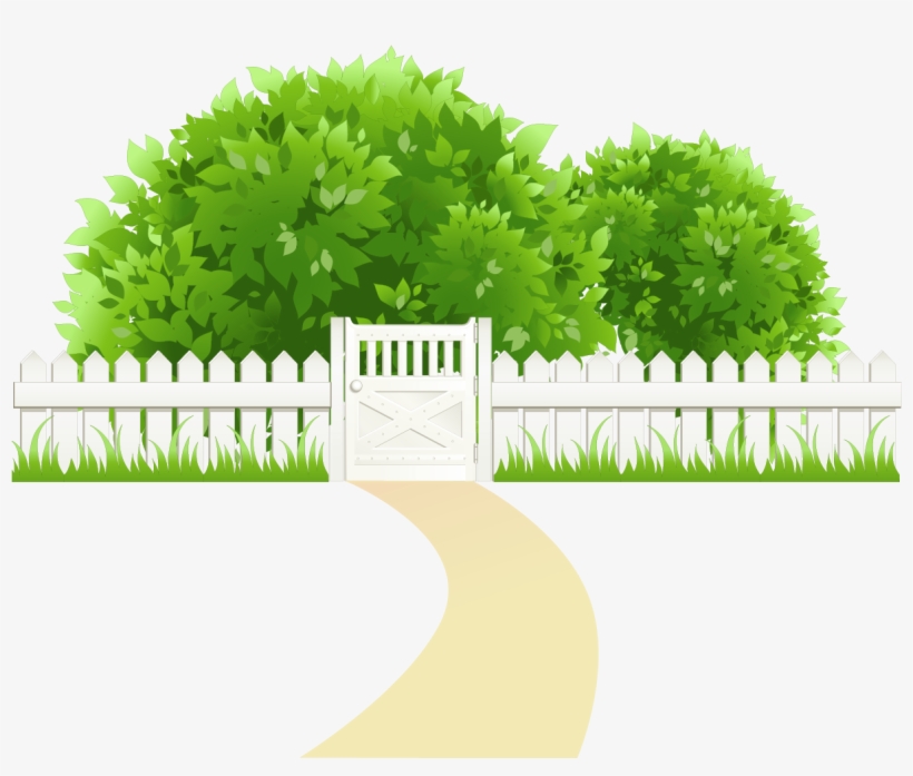 Path With Fence And Trees Transparent Png Clipart - Png Image Tree ...